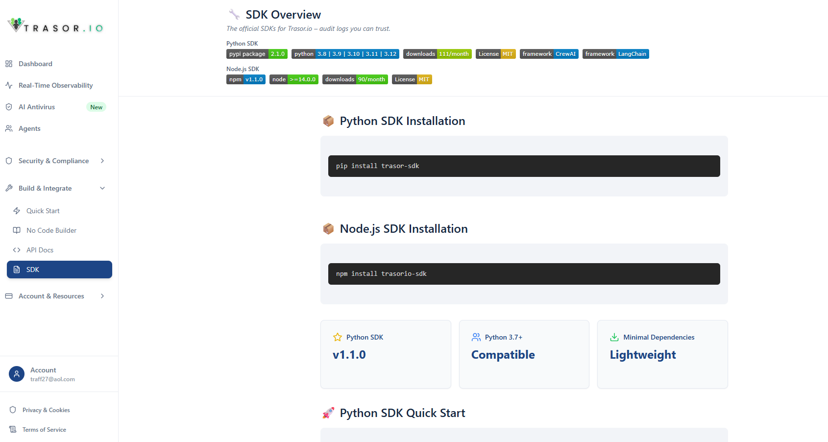 Trasor.io - Trust Infrastructure for AI Workflows